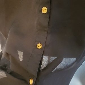 MPH Collection | Tops | Mph X Black Sheer Sleeveless Front Back Button ...